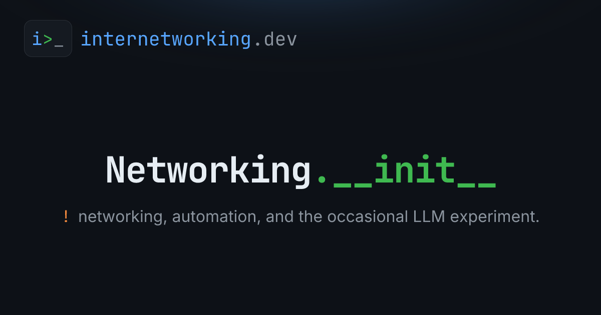 internetworking.dev | Networking.__init__